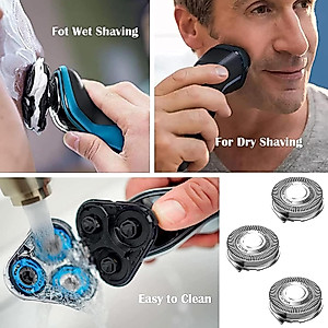 Suleto SH50/52 Replacement Heads Compatible with Philips Series 5000 Electric Shaver, Sh50 Replacement Blades Head Compatible with noreclo Series 5000, ATXX(S5xxx), PTXX (PT8xx, PT7xx) 3-Pack W/Brush