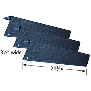 Music City Metals 93913 Porcelain Steel Heat Plate Replacement for Select Weber Gas Grill Models, Set of 3