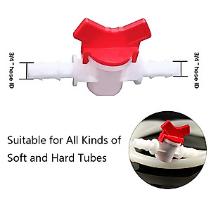 ANPTGHT 3/4“ Hose Barbed Ball Valve Drip Irrigation Ball Valve Shut Off Switch for Drip Irrigation and Aquariums（Pack of 2）