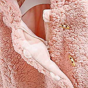 Aivtalk Baby Toodler Fuzzy Jacket Cute Hoodie Cotton Coat Winter Warm Outerwear (2-3 Years, Light Pink)