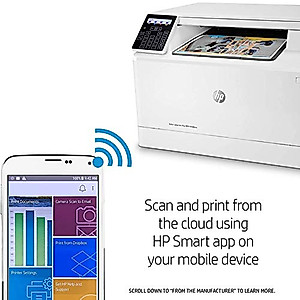 HP Color Laserjet Pro M180nw All-in-One Wireless Color Laser Printer, Mobile Printing & Built-in Ethernet, Works with Alexa (T6B74A)