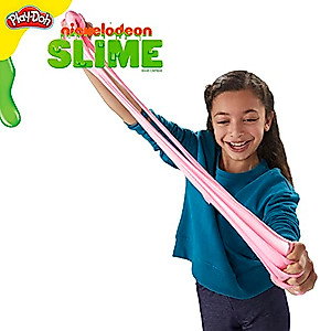 Play-Doh Nickelodeon Slime Brand Compound Rainbow Mixing Set, Pre Made with Add-in Charms, Kids Arts & Crafts Kit, Preschool Sensory Toys, Ages 4+