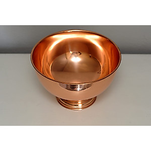 Alchemade 5 Liter 100% Copper Punch Bowl With Stand For Your Copper Kitchenware And Copper Dishware Collection - Perfect For Parties, Everyday Kitchen Use, Or As A Decorative Bowl