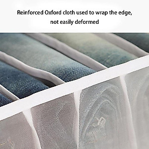 2PCS Wardrobe Clothes Organizer - Washable Drawer Clothes Organizer, Visible Clothing Organizer with compartments, Foldable Clothing Divider Bag. (White)