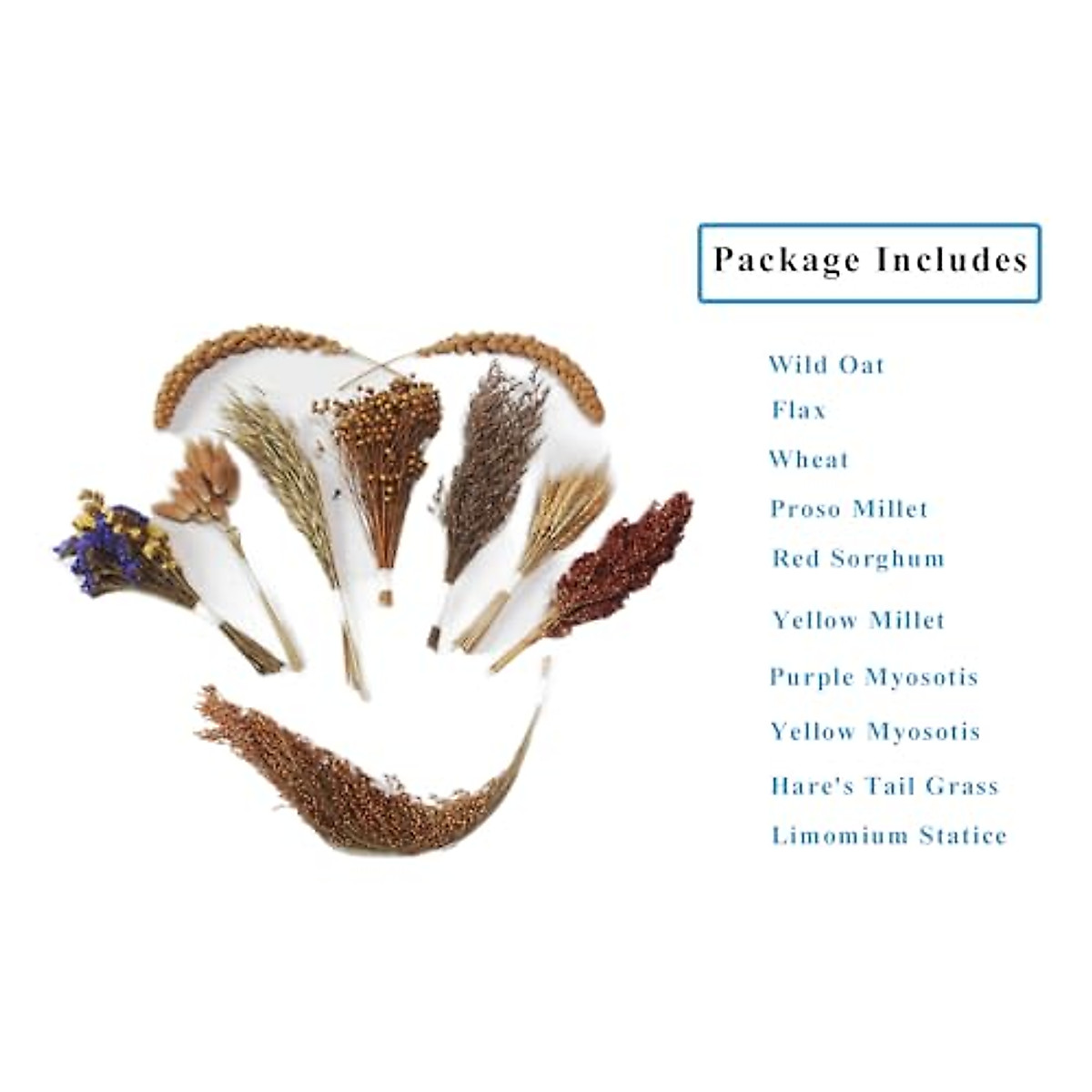 JFWOD Natural Hamster Bedding Flowers Herbs Sprays Treat Cereal Grain for Cage Habitat Enclosure Decor Hamster Chews for Dwarf Syrian Gerbils Mice Mouse Rat Forage Pet Hamster Accessories