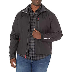 Helly Hansen Men's Crew Midlayer Fleece Lined Waterproof Windproof Rain Jacket, 990 Black, Large