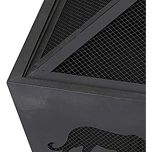 Outdoor Heating Fire Pits Fireplaces 26 Inch Patio Lawn Garden Cooling Stove Burning Backyard BBQ Barbecue Airflow Family Friend Camping Picnic Bowl Lid Container Stay Keep Warm Home Weather Night