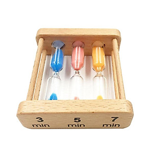 Glass Clock Tea 3 Minutes & & 7 Minutes - Round Hourglass glass Kitchen Cooking Yoga Sauna Decor