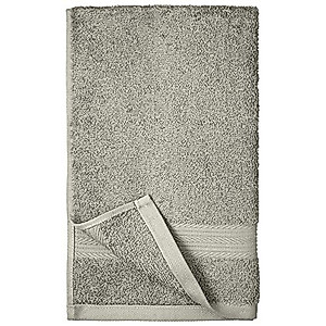Amazon Basics Fade-Resistant Cotton Hand Towel - 6-Pack, Gray