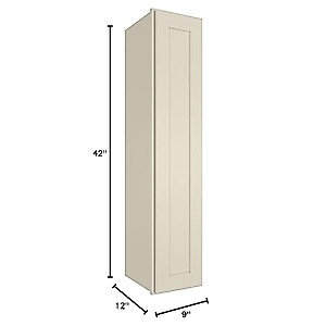 LOVMOR Kitchen Wall Cabinet & Cupboard, Medicine Cabinet,Bathroom Cabinet Wall Mounted with Doors and Shelves, 12" D*9" W*42" H, Shaker Antique White