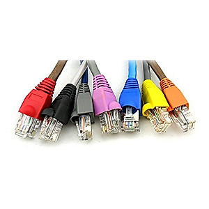 Accessbuy 100 Pack RJ45 CAT6 CAT6E CAT5 CAT5E Ethernet Network Cable Strain Relief Boots Cable Connector Plug Cover Mixed Color for Laptop