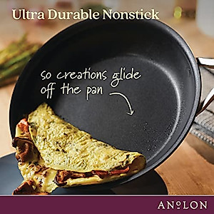 Anolon Allure Hard Anodized Nonstick Deep Square Griddle Pan/Grill, 11 Inch, Dark Gray