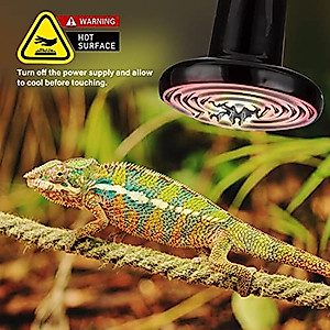 Reptile Heating Lamp Ceramic Heat Emitter Infrared Bulbs for Lizard Tortoise Bearded Dragon Hedgehogs Reptiles Amphibians (Size : 150W)
