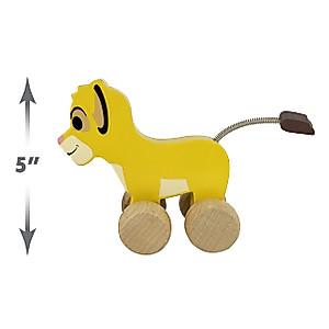 Disney Wooden Toys 6.5-inch Simba Clutch Toy, The Lion King, Wooden Toys, Pretend Play, Kids Toys for Ages 18 Month by Just Play