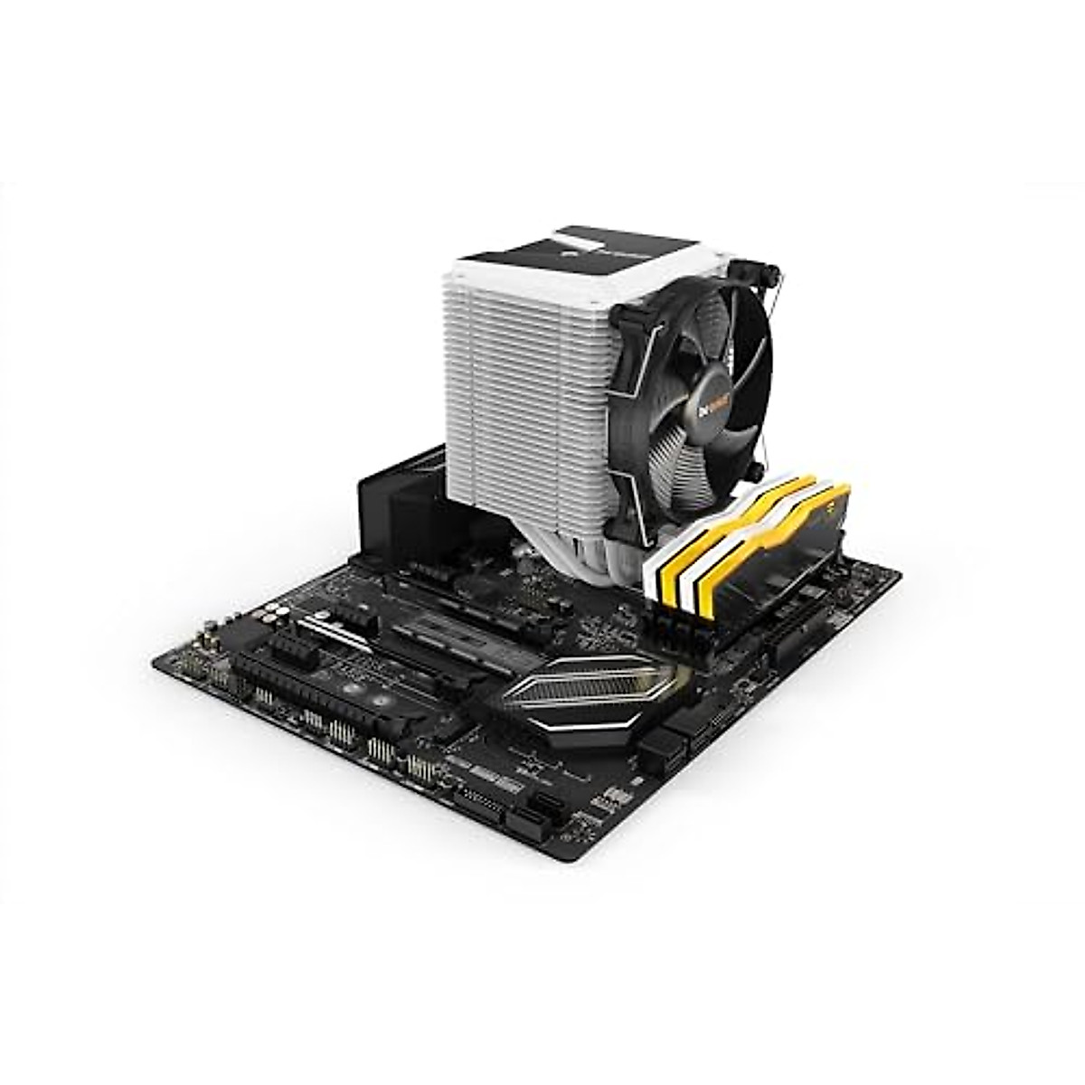 be quiet! Shadow Rock 3 White 190W TDP CPU Cooler | Intel-1700 1200 2066 1150 1151 1155 2011-3 Square ILM | AMD AM4 | Black | BK005