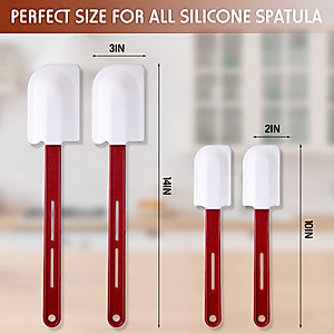 Norme 4 Pcs High Temp Silicone Spatulas Heat Resistant Rubber Spatula Commercial Silicone Scraper Spatula with Handle for Kitchen Cooking Baking Mixing Utensils, Dishwasher Safe (10 Inch,14 Inch)