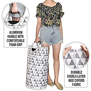 Dalykate Extra Large Laundry Basket 115L Collapsible Oxford Fabric Laundry Hamper Foldable Clothes Laundry Bag with Handles Waterproof Washing Portable Dirty Clothes Basket for College Dorm, Family