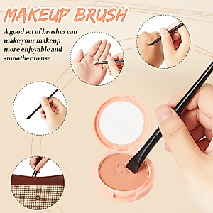 7 Pieces Eyeliner Brushes Set, Gel Liquid Eyeliner, Slanted Eyebrow Brushes, Fine Bent Eyeliner Brush, Eyeshadow Brush Set for Precise Make Up Application