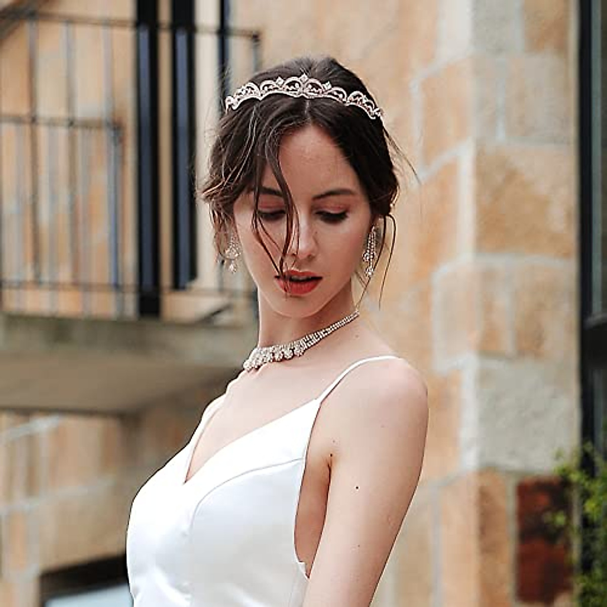 Uongeod Rhinestone Crown Crystal Bridal Tiara Princess Crown Birthday Crown Tiaras and Crowns for Women and Girls-Gold