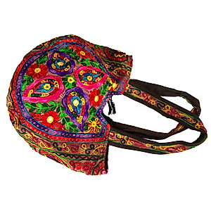 TribeAzure Brown Handmade Floral Shoulder Bag Women Fashion Handbag Tote Casual Summer Spring Top Handle