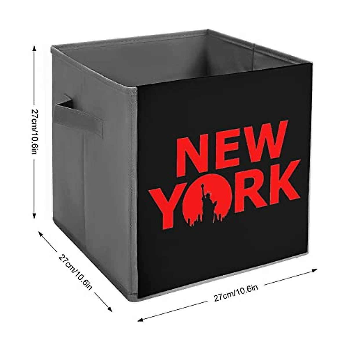New York City Collapsible Storage Bins Basics Folding Fabric Storage Cubes Organizer Boxes with Handles