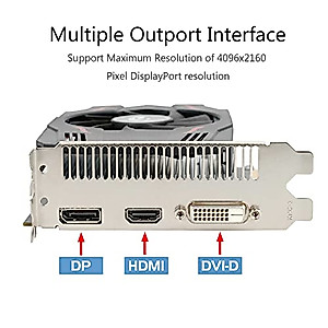 QTHREE AMD Radeon RX 550 Graphics Card,4GB,GDDR5,128-Bit,Desktop Gaming Video Card for PC,PCI Express 3.0 X8,Computer GPU,DirectX 12,DisplayPort,HDMI,DVI-D