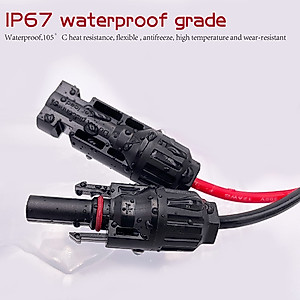 Ruikarhop 9Ft 12AWG Cable Solar Connector to XT60 Female Adapter Connector Connect Solar Panel for Solar Generator