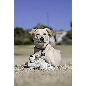 Multipet Plush Dog Toy, Lambchop, 10", White/Tan, Small