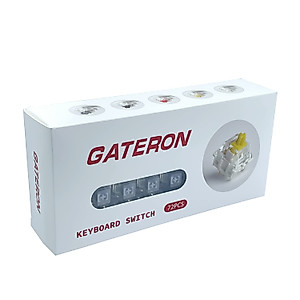 Gateron G Silver Pro Switches pre-lubed 3pin RGB SMD Linear Dust-Proof Single Spring Switch for Gaming Mechanical Keyboard (72 Pcs, Silver)