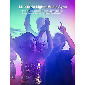 Nexillumi 100 ft LED Lights for Bedroom with Remote Color Changing LED Strip Lights