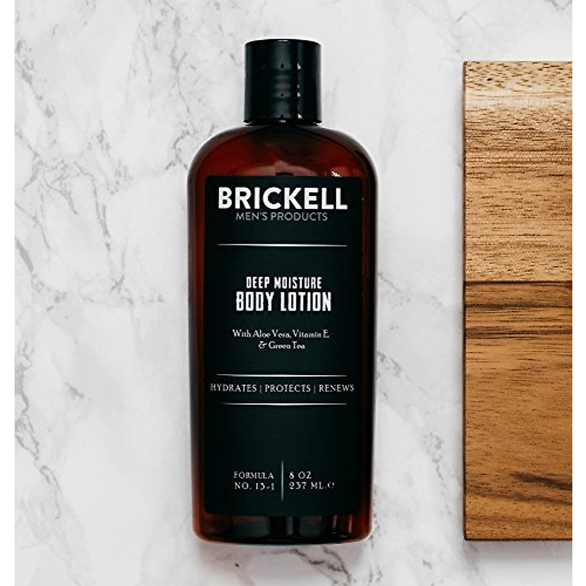 Brickell Men's Deep Moisture Body Lotion for Men, Natural and Organic Protects and Hydrates Dry Skin, 8 Ounce, Scented