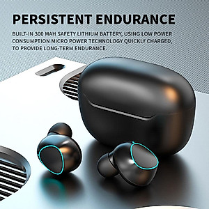 Hybrid Active Noise Cancelling Wireless Earbuds, in Ear Headphones IPX7Waterproof Bluetooth 5.3 Stereo Earphones, Immersive Sound Premium Deep Bass Headset Plus