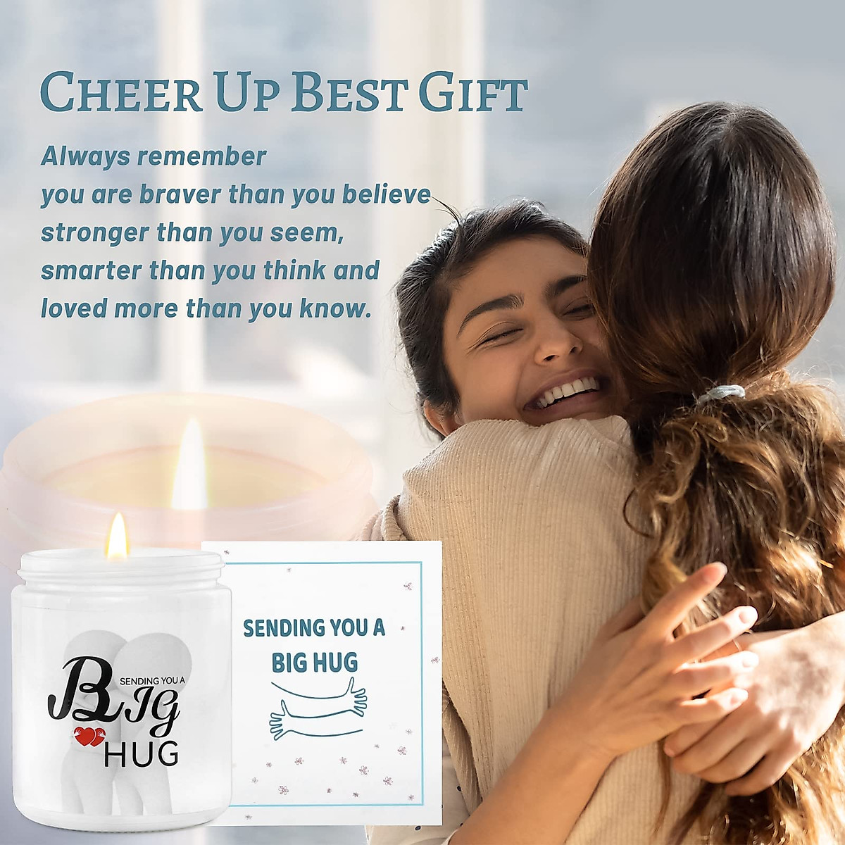 Panspace Candles Gifts for Women,Thinking of You Gifts Scented Candles Feel Better Cheer Up Best Friend Candle Gifts Relaxing Friendship Gifts for Women Birthday Christmas Candles(7oz)