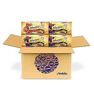 Newtons Soft & Chewy Cookies Variety Pack, Newtons Fig Cookies and Strawberry Cookies, 4 Packs