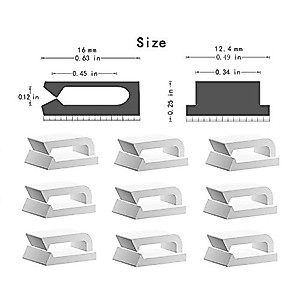 Flat Wire Clips Holder, Ethernet Cable Clips,Self Adhesive Wire Clips Management for Home and Office (100piece/White)