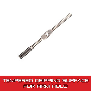 Starrett Tap Wrench with Tempered Gripping Surfaces - 1/4-5/8" (6.35-16mm) Capacity Tap Size, 12" (300mm) Body Length, 5/32-3/8" (4-9.5mm) Square Shank - 91C