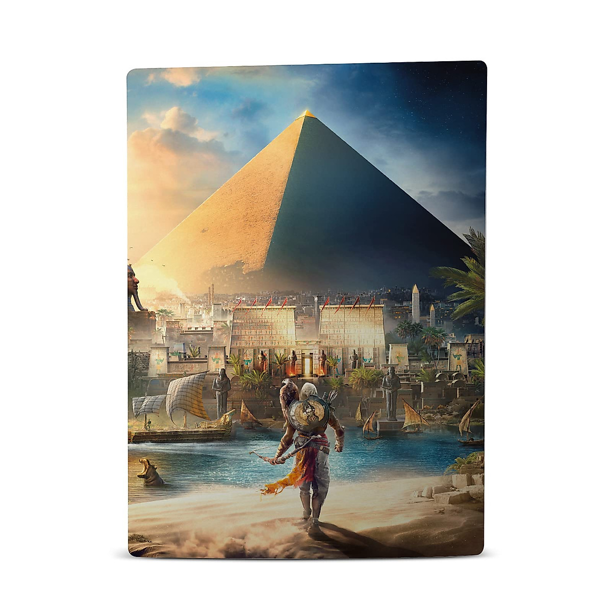 Head Case Designs Officially Licensed Assassin's Creed Key Art Bayek Origins Graphics Matte Vinyl Faceplate Sticker Gaming Skin Decal Cover Compatible With Sony PlayStation 5 PS5 Disc Edition Console