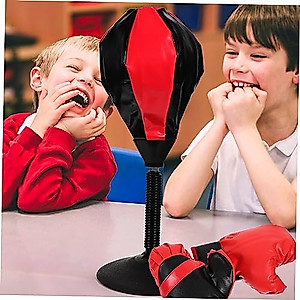 ibasenice 1 Set Boxing Suit Kids Sports Toys Office Desk Toys Decompression Toys Blow up Punch Bag Boxing Reflex Set Exercise Punching Bag Children Plaything Pressure Relief Balls Kit Indoor