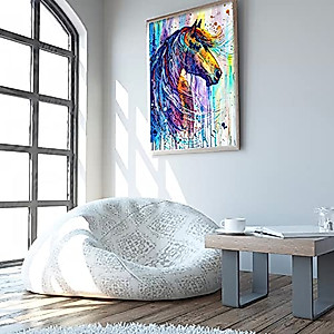 avpdupu Horse Diamond Painting Kits for Adults and Kids, Diamond Painting Horse Diamond Art Kits,5D Diamond Painting Art Horse Kits for Home Wall Decor 12x16inch