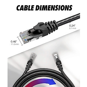 Ultra Clarity Cables Cat6 50 ft Ethernet Cable, RJ45, LAN, utp, Cat 6, Network, Patch, Internet Cable - 50 Feet