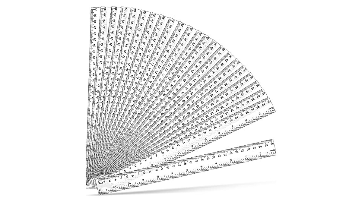 100 Clear Rulers - Perfect for School & Office