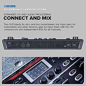 BOSS RC-505MKII Loop Station – The Industry Standard Tabletop Looper, Updated and Enhanced. Class-leading sound quality. Five simultaneous stereo phrase tracks. Input FX and Track FX sections.