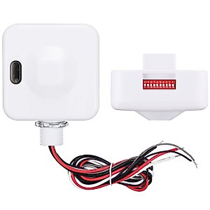LEONLITE Microwave Motion Sensor Attachment for High Bay Fixture, US Standard Commercial Grade Sensor, UL Listed, 120-277V, Max 360° Detection, Adjustable Features, 50000hrs Long Lifespan