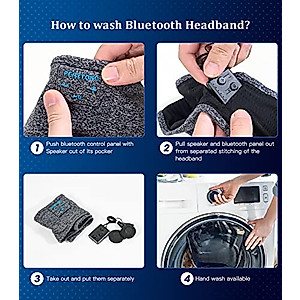 Perytong Sleep Headphones - Bluetooth Headband Christmas Theme Headphone Headband Earbuds Over On Ear Headphones for Side Sleepers Tech Gadgets Birthday Gifts for Women Men Sleeping Running