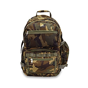 Everest Oversize Woodland Camo Backpack, Camouflage, One Size,C3045R-CAMO