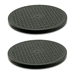 2 Pcs (8 Inch) Heavy Duty Rotating Swivel Stand - Lazy Susan with Steel Ball Bearings for Model Base/Rotating Plants/Crafts Stand Monitor/TV/Monitors/Potted Plants (360˚ Rotation)