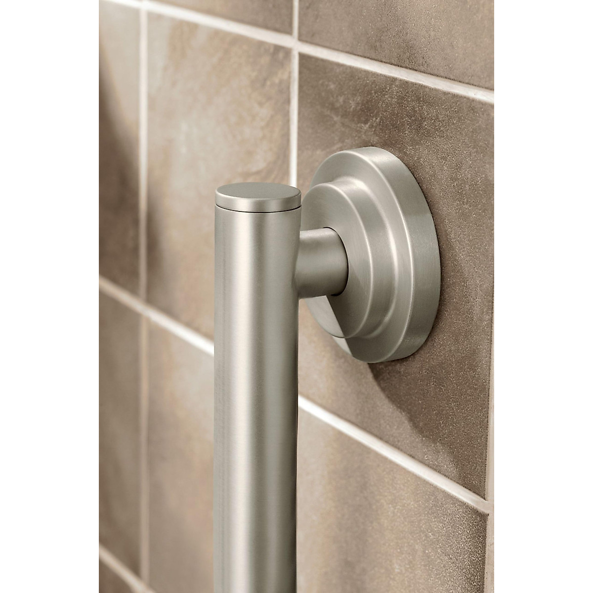 Moen YG0718BN Bathroom Safety 18-Inch Stainless Steel Modern Bathroom Grab Bar, Brushed Nickel
