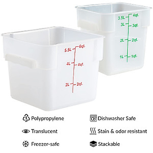 CUSINIUM 2qt + 4qt + 6qt Square Translucent Container Set