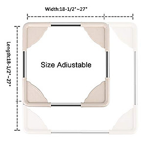 SPACECARE Furniture Dolly Adjustable Mobile Roller Mini Fridge Stand Washing Machine Stand with 8 Locking Swivel Wheels Universal Mobile Base Moving Cart for Dryer Refrigerator, Capacity 500 Lbs,White