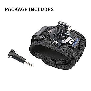 SKEZN 360 Degree Rotating Arm Mount Strap Wrist Strap Mount Compatible with go pro Hero 98765 Black,Wrist Strap Band Holder Cycling Mount for DJI Osmo Action,Xiaomi Yi and More